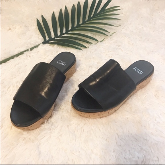 Stuart Weitzman | Shoes | Stuart Weitzman Black Platform Wedge Cork ...